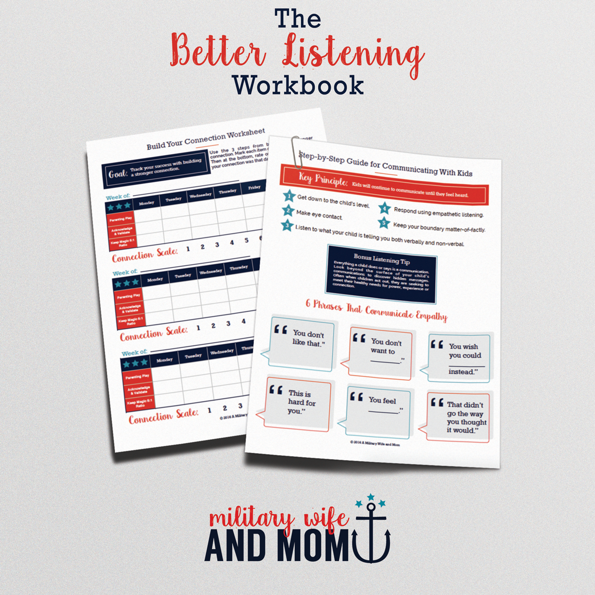 The Better Listening Workbook - The Military Wife and Mom Shop